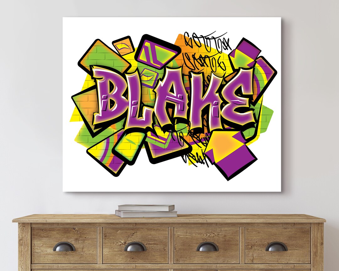 Custom Graffiti Name Canvas - Urban Chic Personalized Art | Street ...
