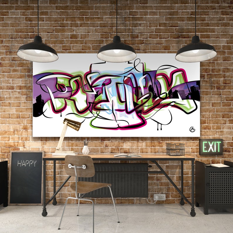 Custom Philadelphia Graffiti Art Custom Graffiti Canvas Art - Etsy