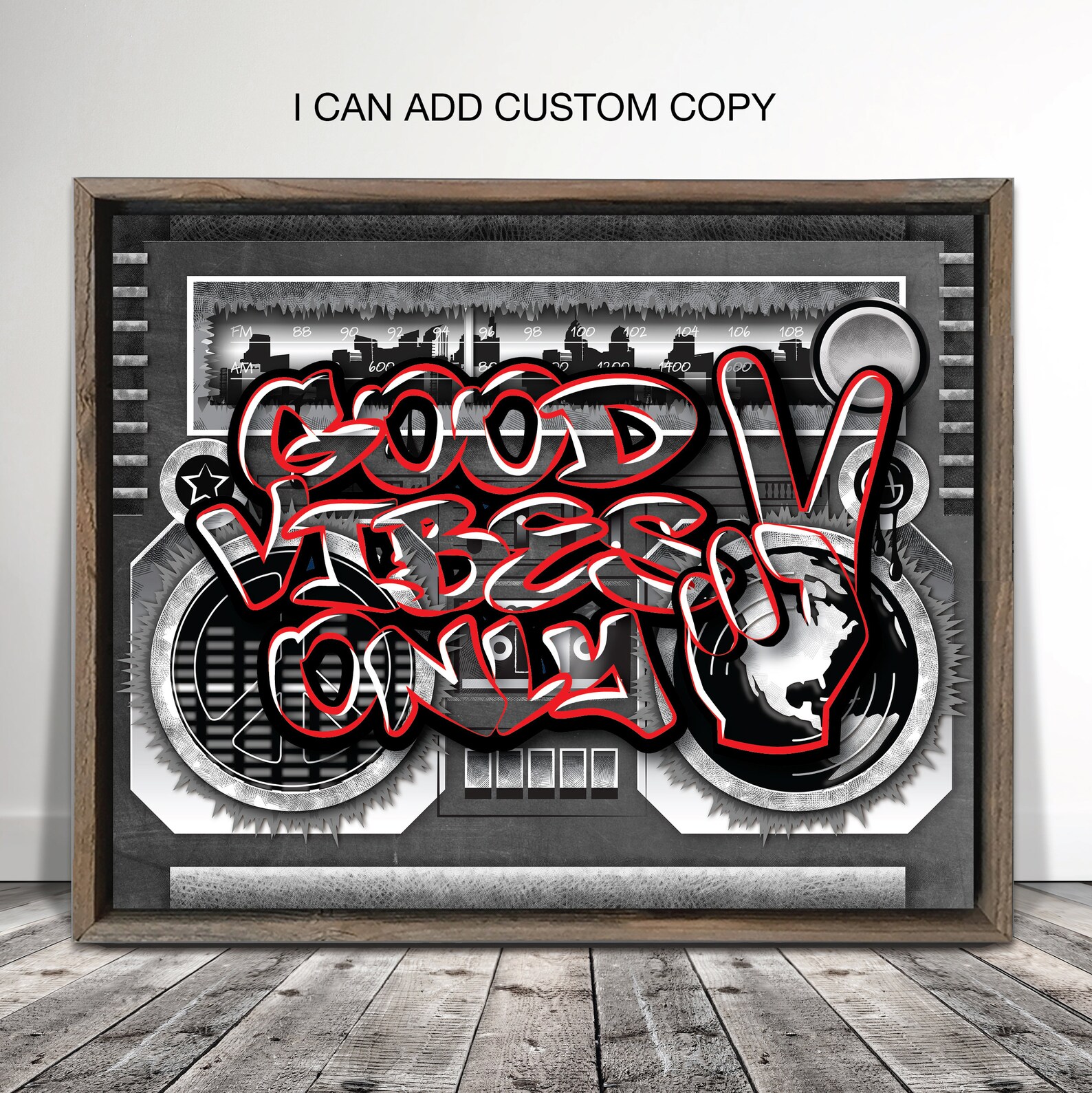 Boom Box Art Large Canvas Music Art Nostalgic Art Contemporary | Etsy