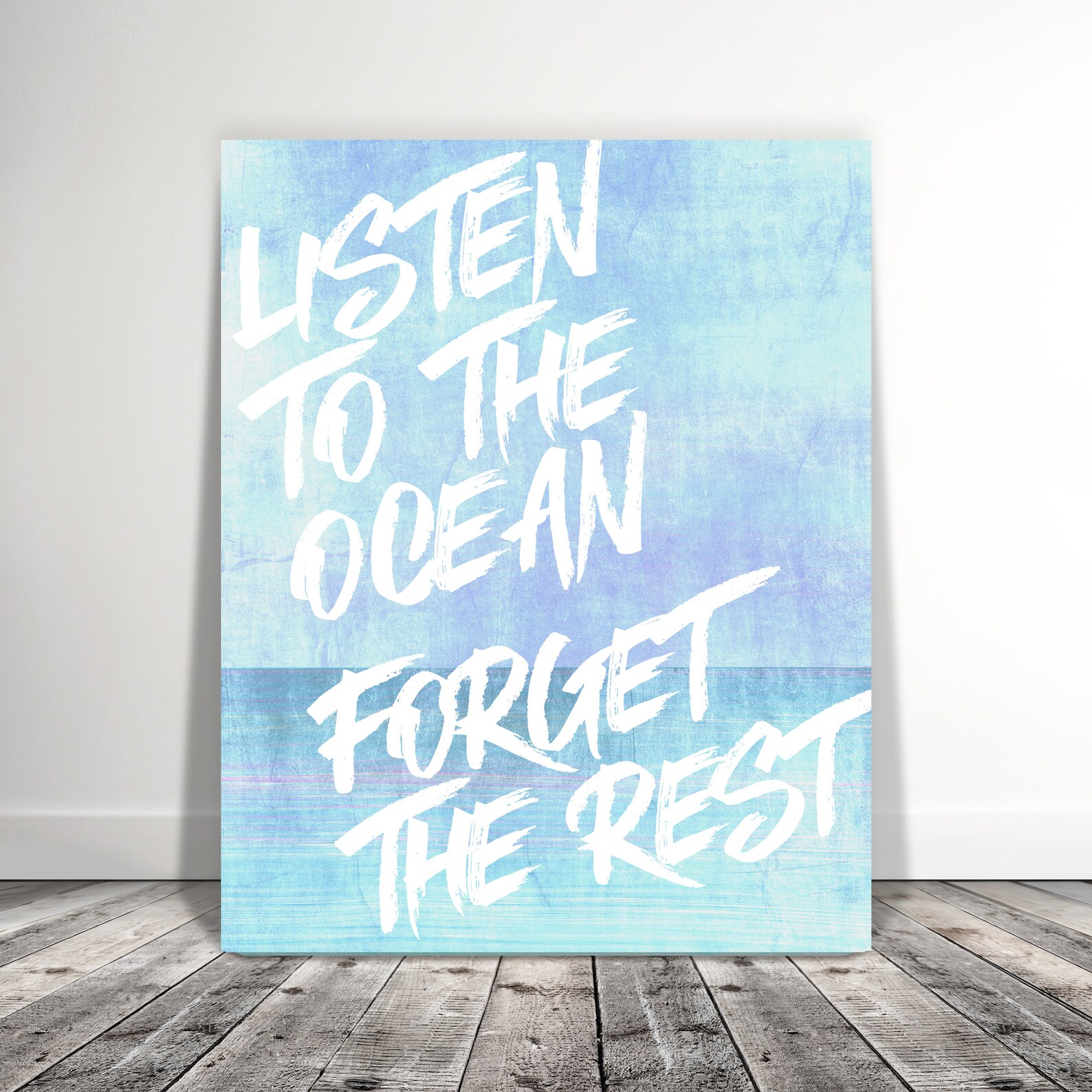 Ocean Quote Art: Inspirational Beach Canvas With Gold Frame - Etsy