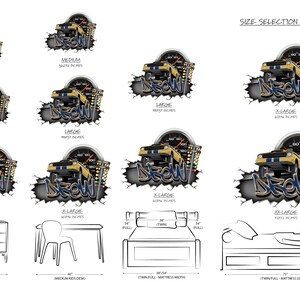 Drag Race Car Wall Decal Graffiti Name Personalized Boys Room Decor ...