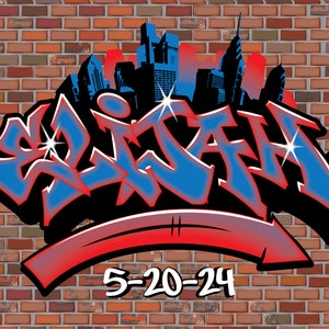 Graffiti Brick City Photo Banner Backdrop - Etsy