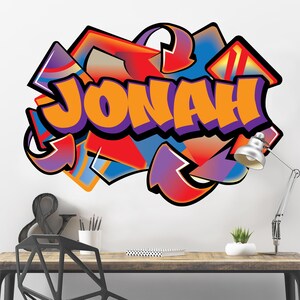 Personalized Graffiti Name Decal: Custom Kids Room Wall Art - Etsy
