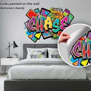 Personalized Graffiti Name Wall Decal: Custom Urban Art for Teen Rooms ...