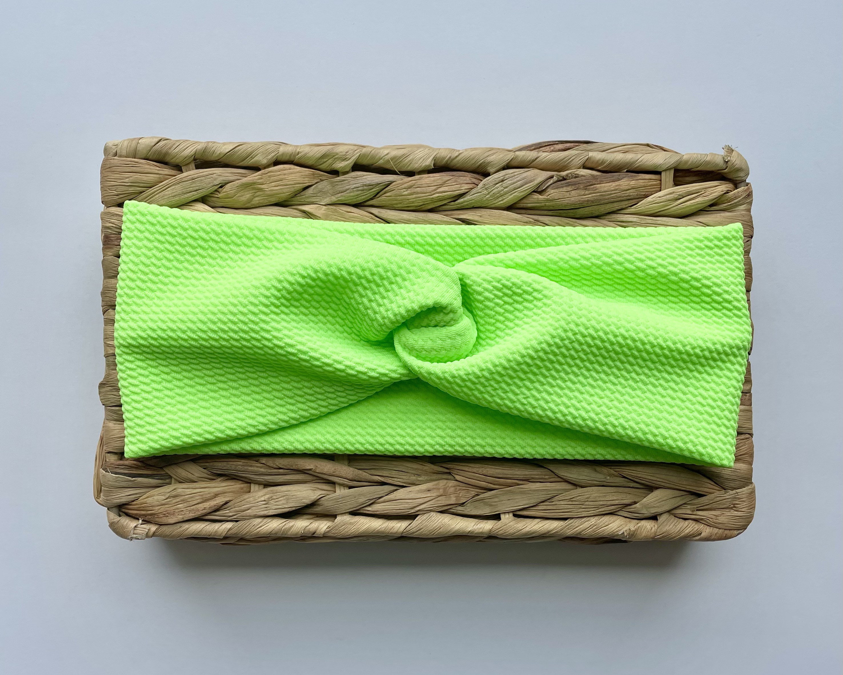 Neon Green Textured Headband Choose Your Style Neon Twist | Etsy