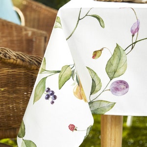 MIRABELLA Cotton Coated Rectangle Tablecloths - French Oilcloth Spill ...