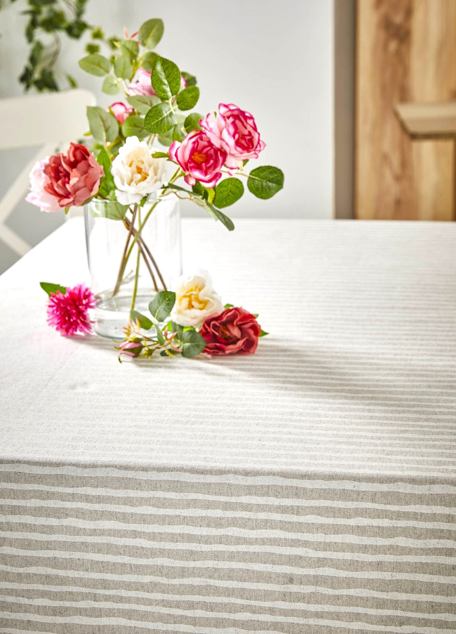 MISTRAL LINEN WHITE Fabric by the Yard 61in Wide Acrylic Cotton Coated ...