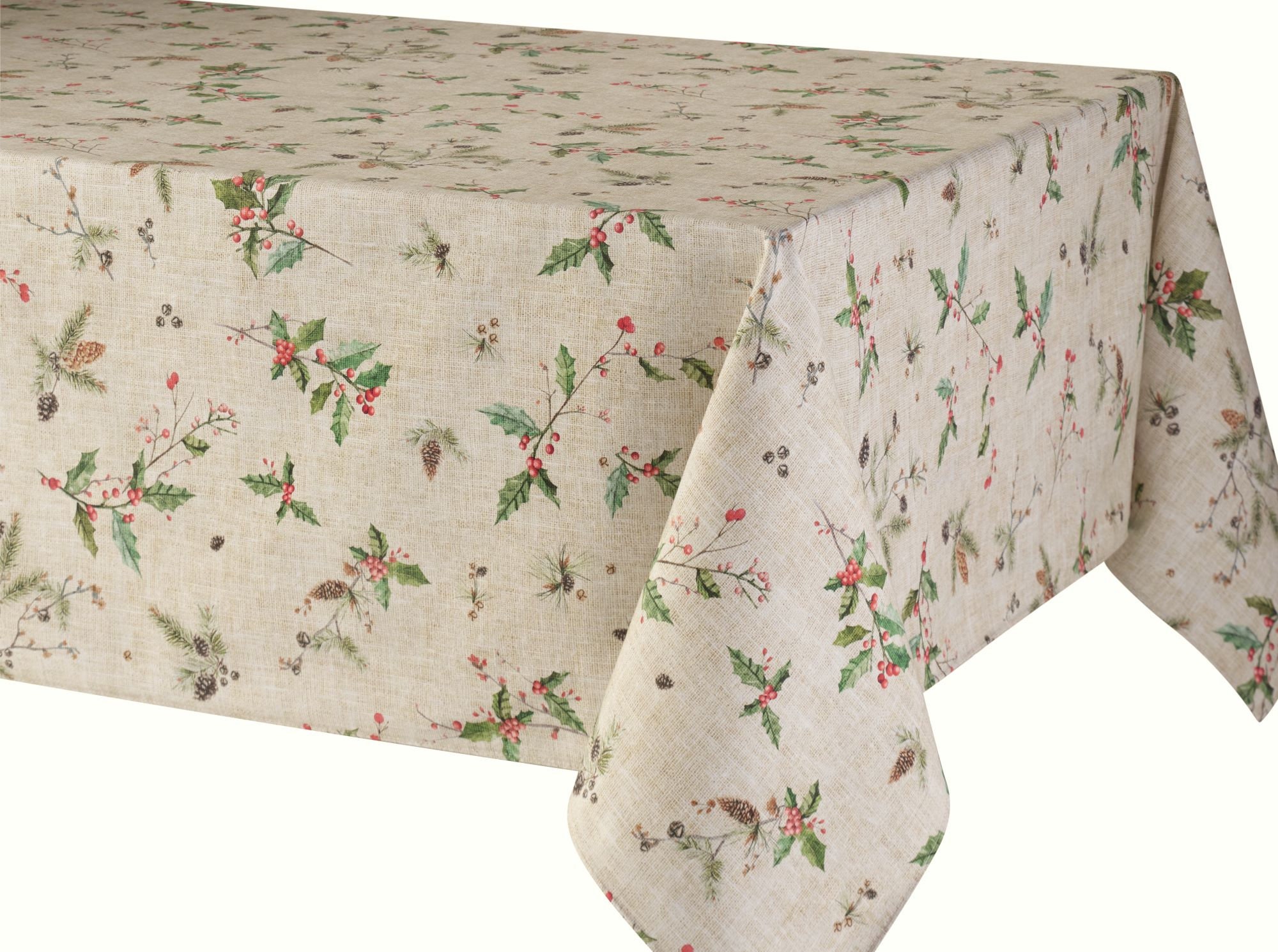 CHRISTMAS TIME Rectangle Tablecloths French Oilcloth Spill Wipeable ...