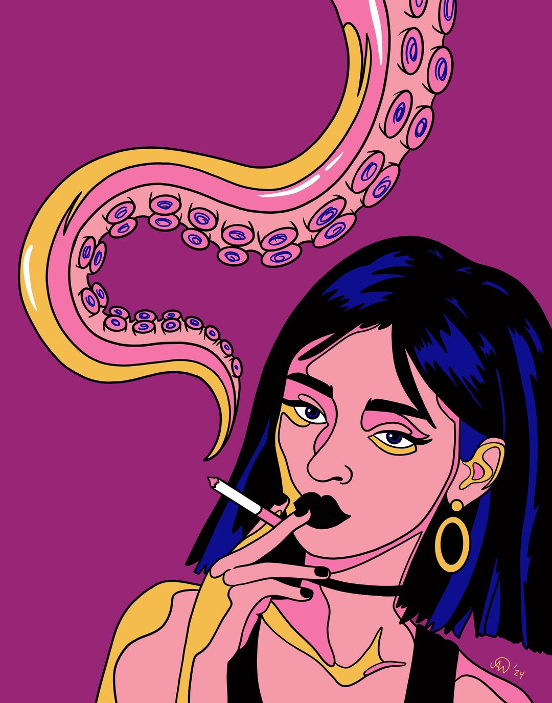 Camilla and the Siren's Smoke, Surreal Dark Fantasy Digital Art ...