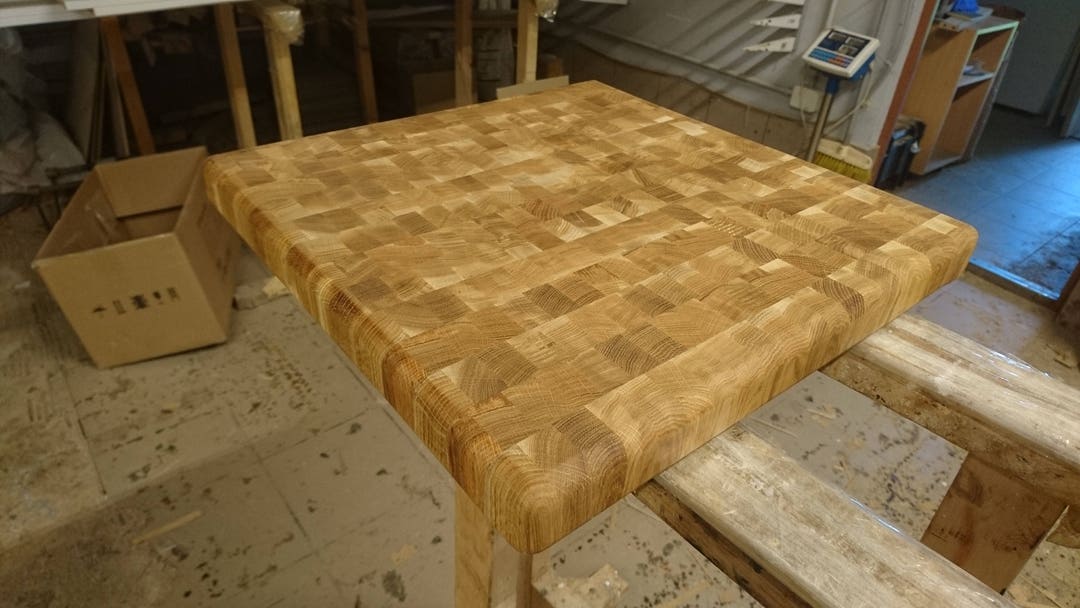 Chopping Board End Grain Chopping Block Butcher Block Oak - Etsy