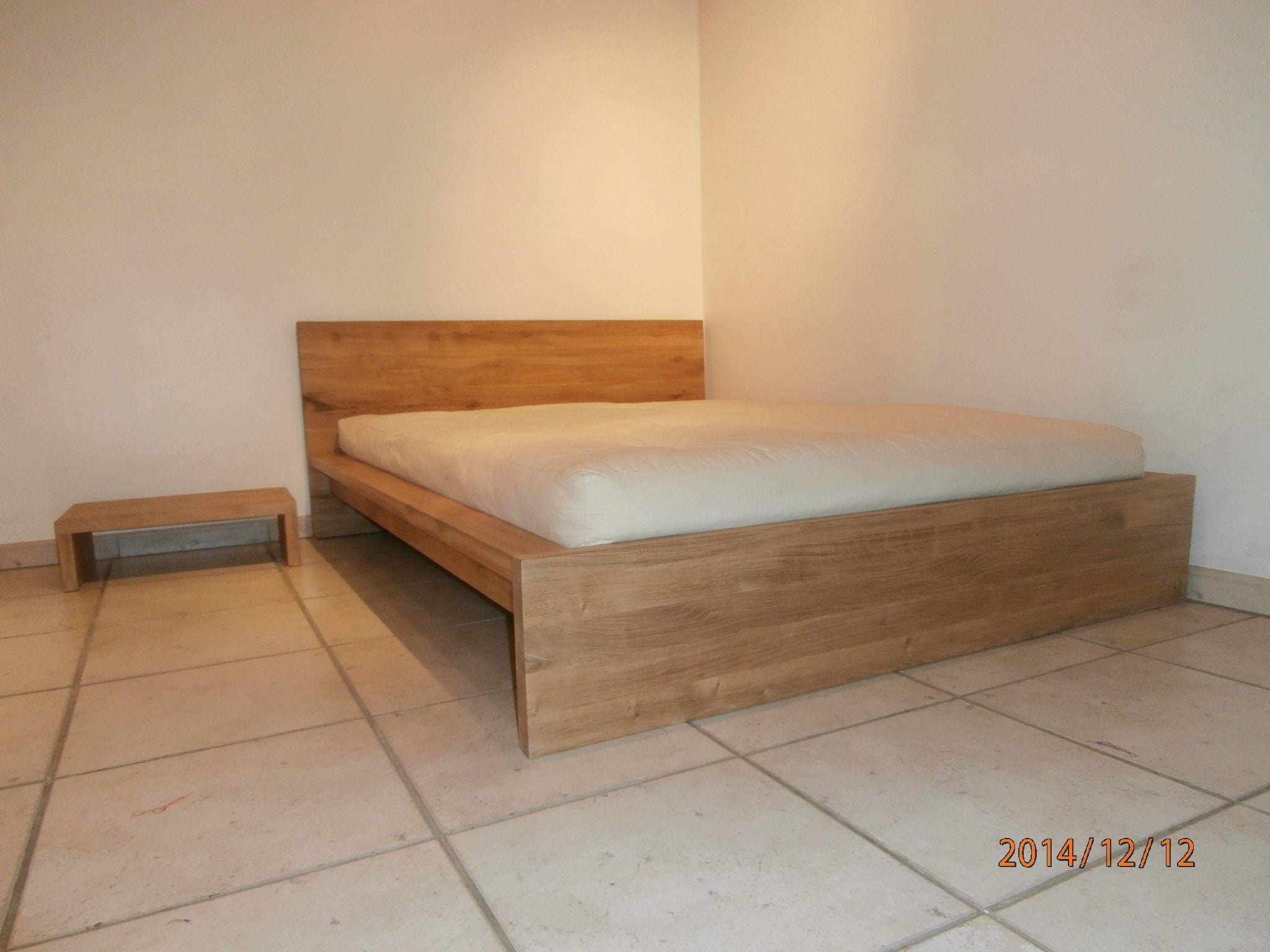 OSAKA Solid Wood OAK BED - Etsy