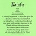 Natalie First Name Meaning Art Print-personalized Any Name-name Meaning ...