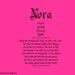 Nora First Name Meaning Art Print-personalized 8x10 Art-any Name-home ...