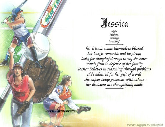 Personalized First Name Meaning art print-Jessica 8x10 Name | Etsy