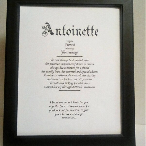 Personalized Name Meaning Frame Art - Etsy