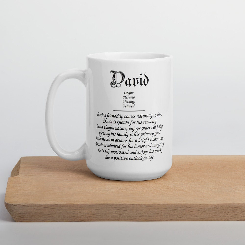 David Personalized First Name Meaning Ceramic Mug-any Name Coffee Mug ...