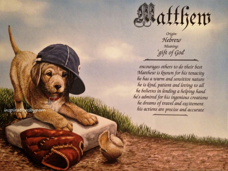 matthew-first-name-meaning-art-print-name-meaning-personalizedart-8x10