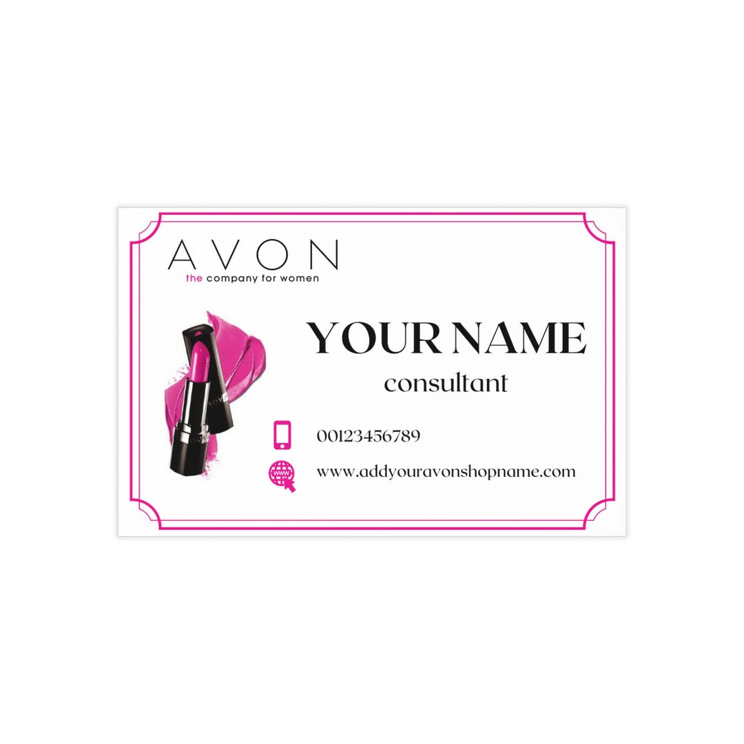 100 Pcs Printed AVON Business Cards, Personalized Avon Business Card ...
