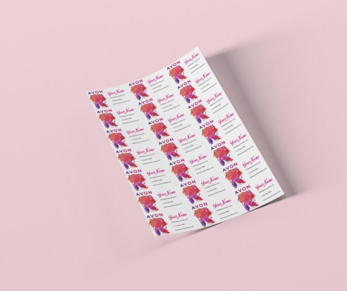 Personalized AVON Brochure Sticker, Printable Catalog & Brochure Labels ...