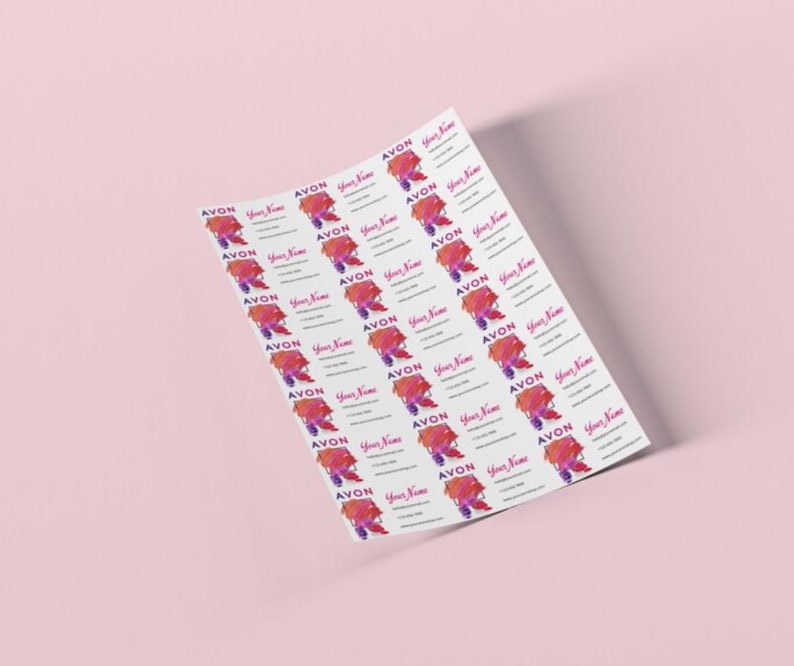 Personalized AVON Brochure Sticker, Printable Catalog & Brochure Labels ...