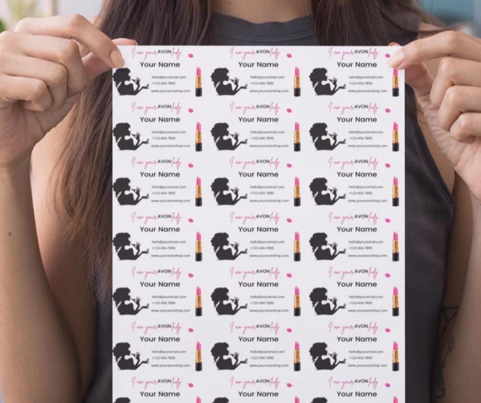 Personalized AVON Brochure Sticker, Printable Catalog & Brochure Labels ...