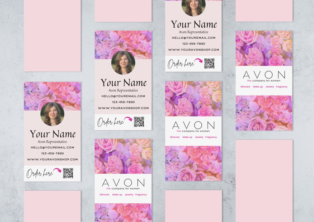 AVON Business Cards, Personalized Avon Business Card, Printable Avon ...