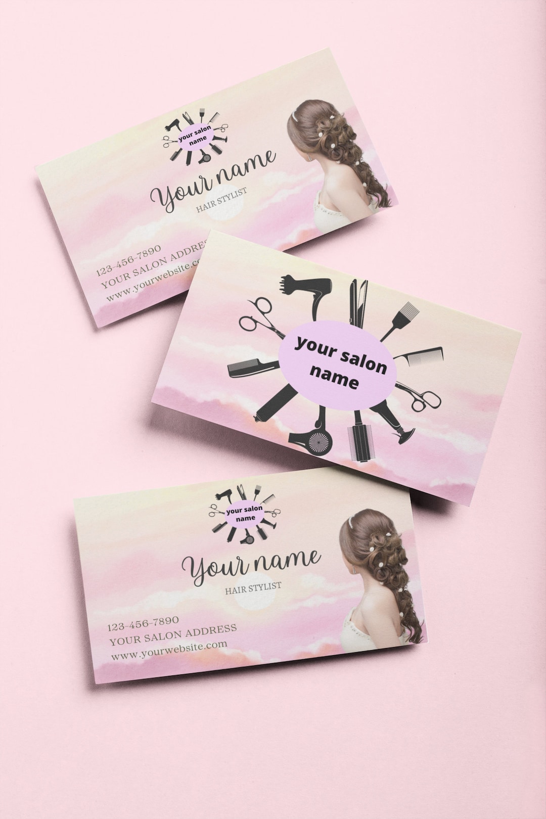 Hairdresser Business Cards, Personalized Hair Stylist Business Card ...