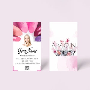 AVON Business Cards, Personalized Avon Business Card, Printable Avon ...