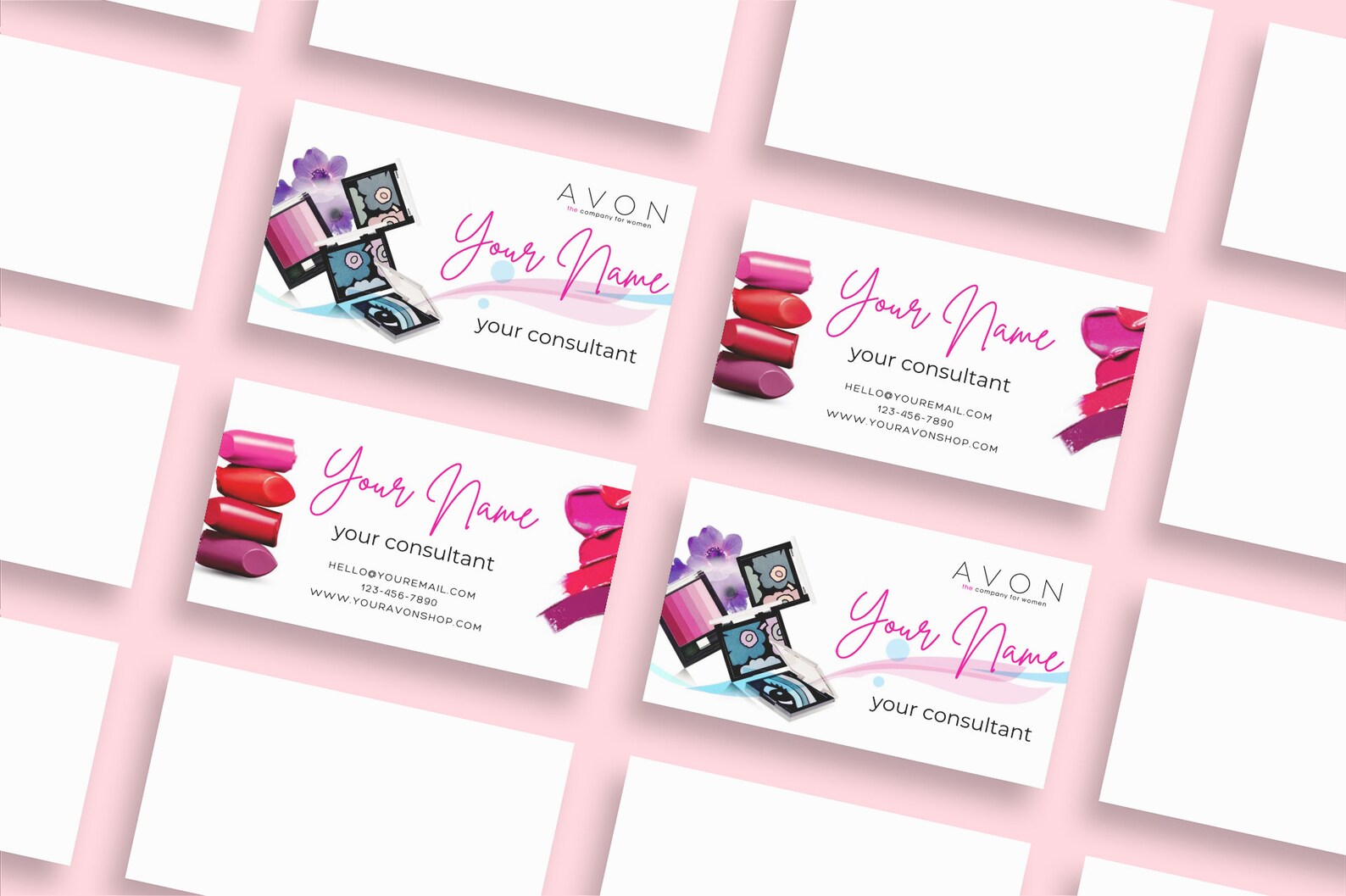 AVON Business Cards, Personalized Avon Business Card, Printable Avon ...