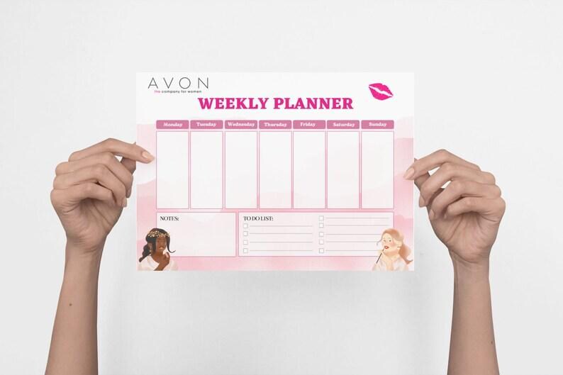 AVON Weekly Planner Printable to Do List, Desk Weekly Planner, Weekly ...