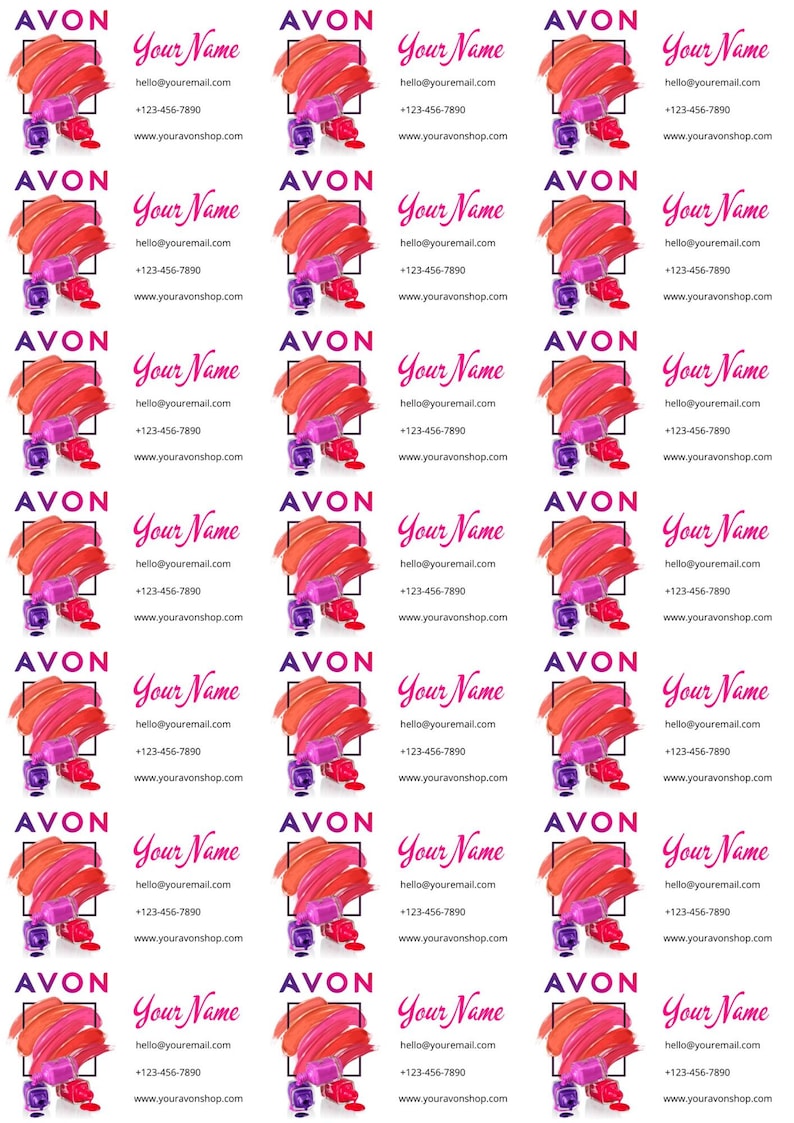 Personalized AVON Brochure Sticker, Printable Catalog & Brochure Labels ...