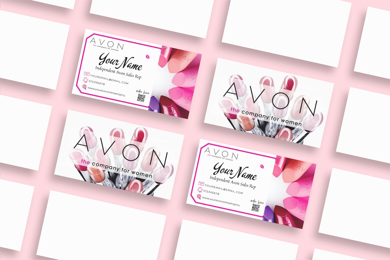 AVON Business Cards, Personalized Avon Business Card, Printable Avon ...