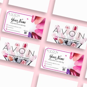 AVON Business Cards, Personalized Avon Business Card, Printable Avon ...