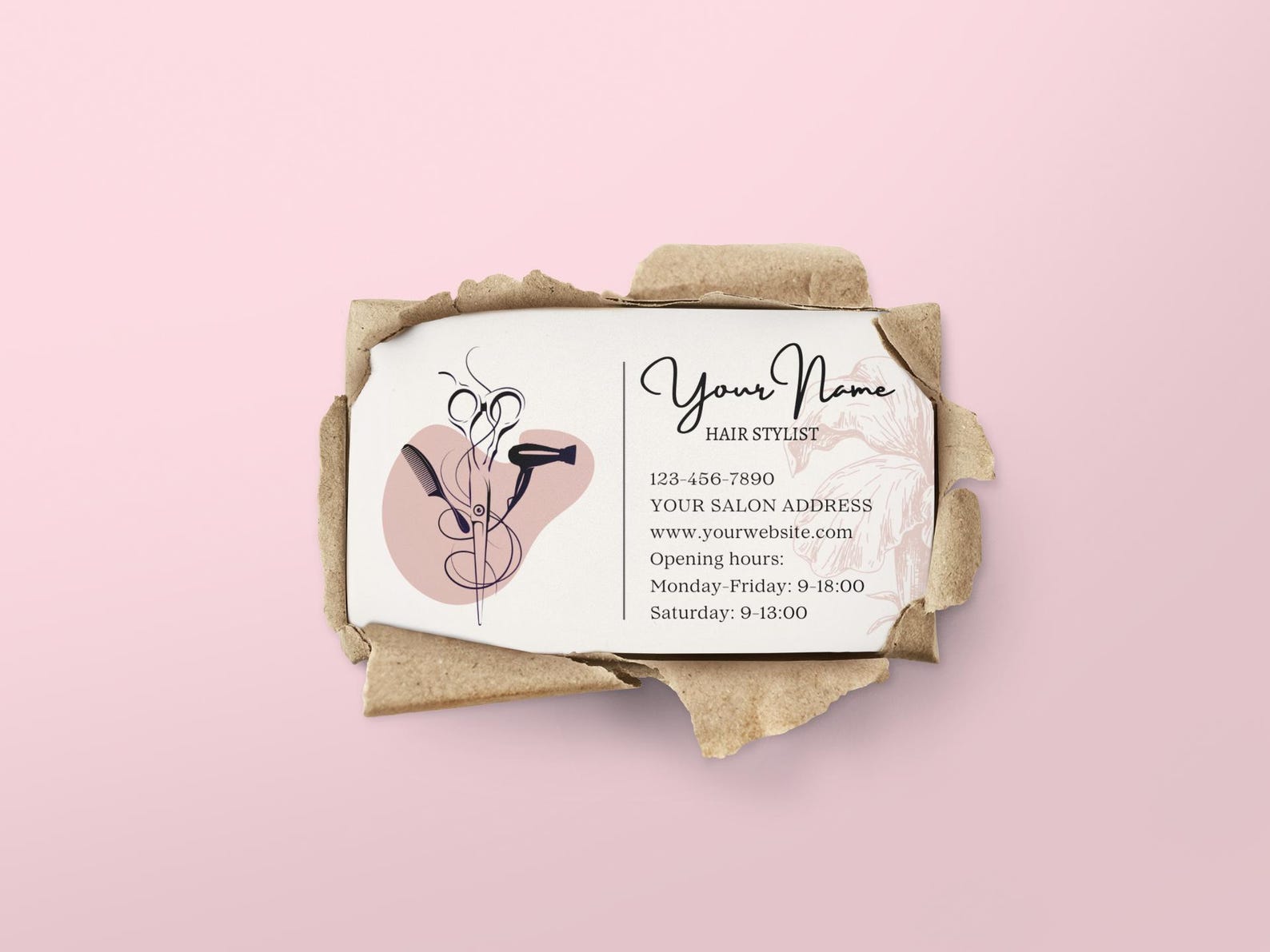 Printed Business Cards 100 Pcs for Hairdressers, Personalized Hair ...