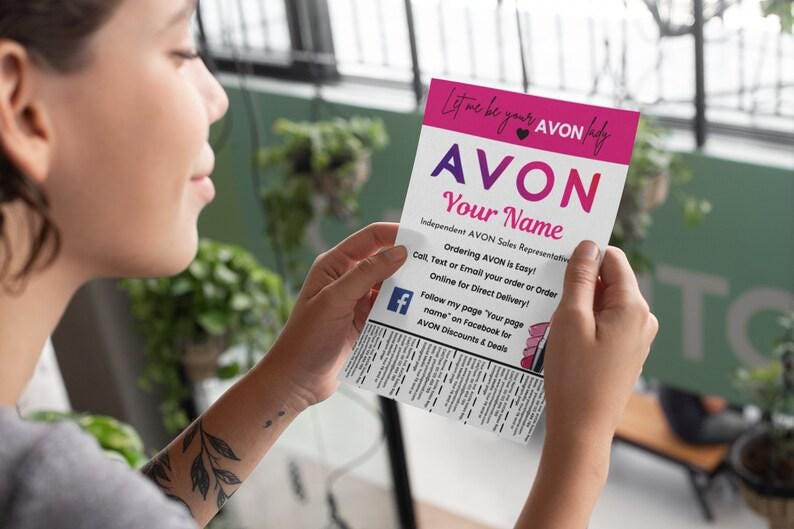 Personalized AVON Tear off Flyer A4, Promotional Flyer for Avon ...