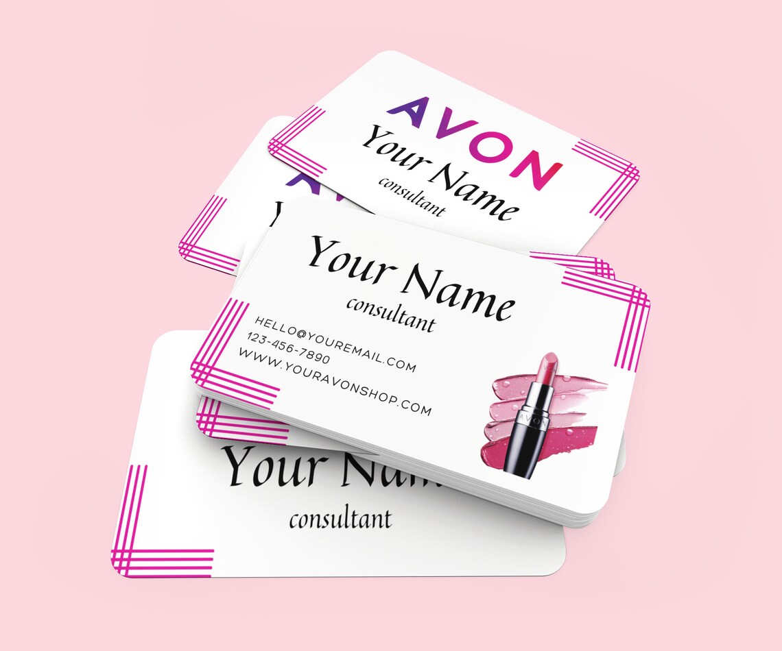 AVON Business Cards, Personalized Avon Business Card, Printable Avon ...