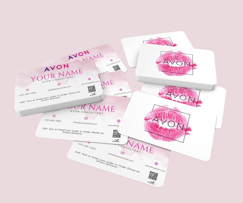 AVON Business Cards, Personalized Avon Business Card, Printable Avon ...