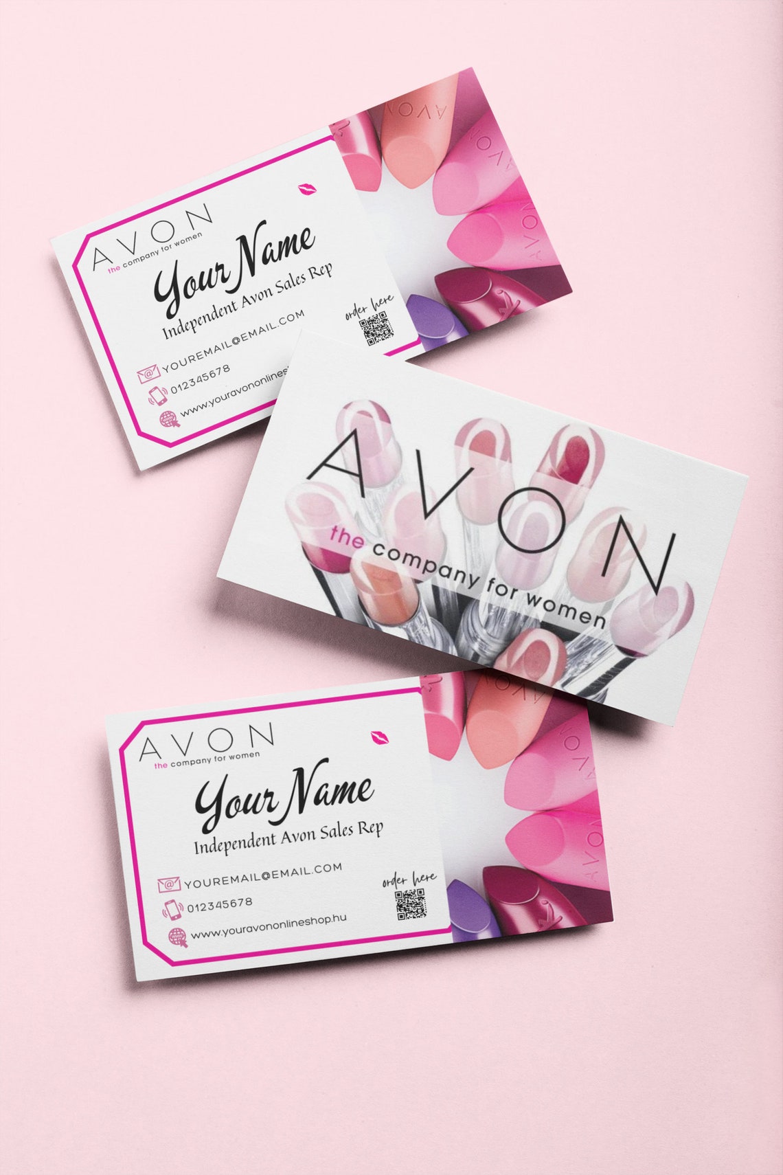 AVON Business Cards, Personalized Avon Business Card, Printable Avon ...