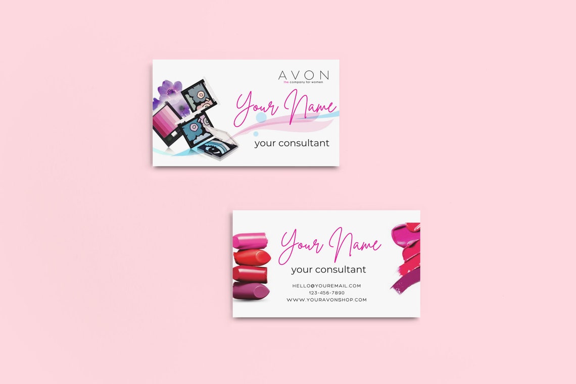 AVON Business Cards, Personalized Avon Business Card, Printable Avon ...