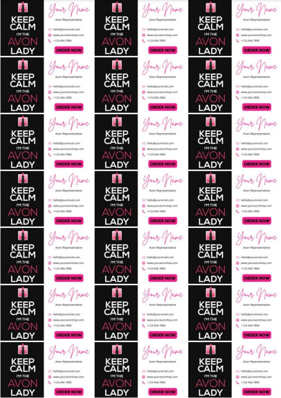 Personalized AVON Brochure Sticker, Printable Catalog & Brochure Labels ...