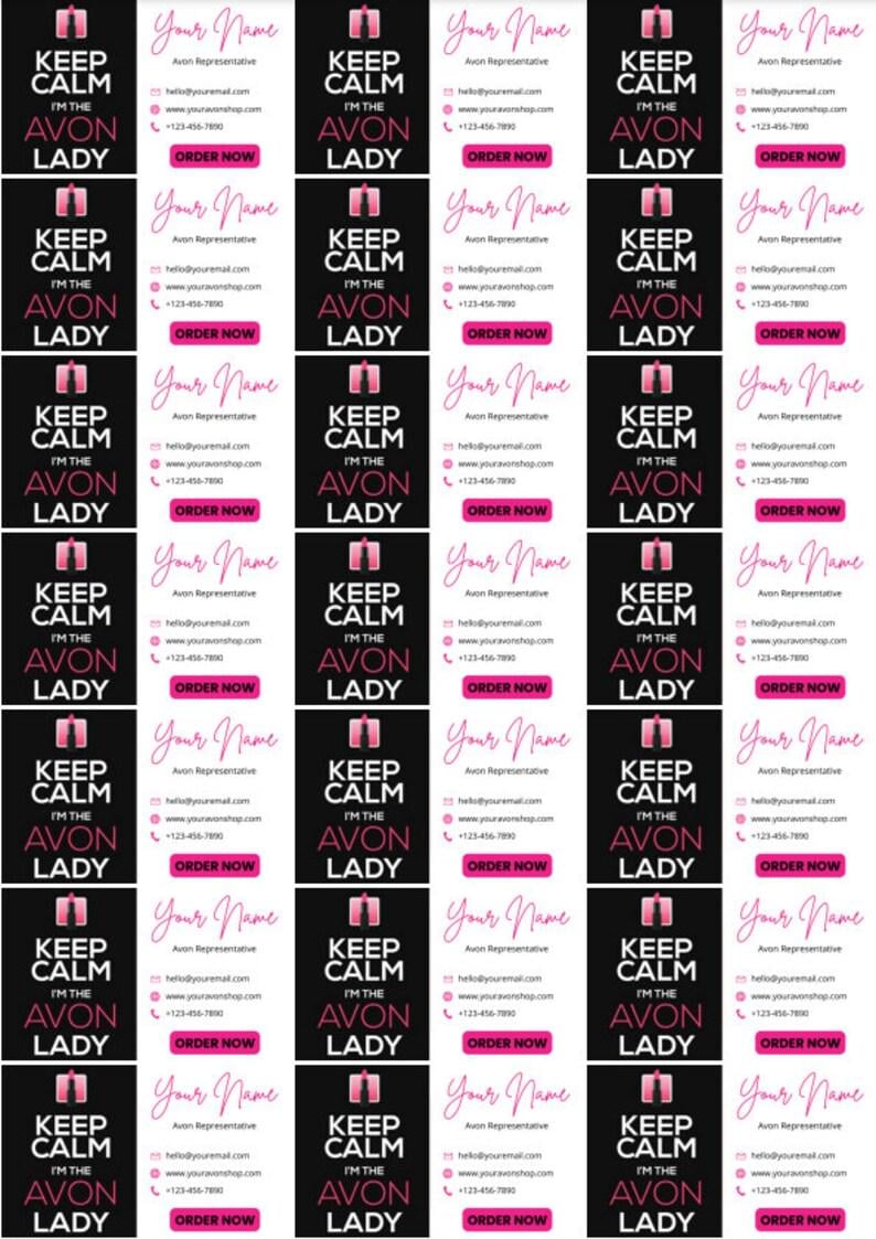 Personalized AVON Brochure Sticker, Printable Catalog & Brochure Labels ...