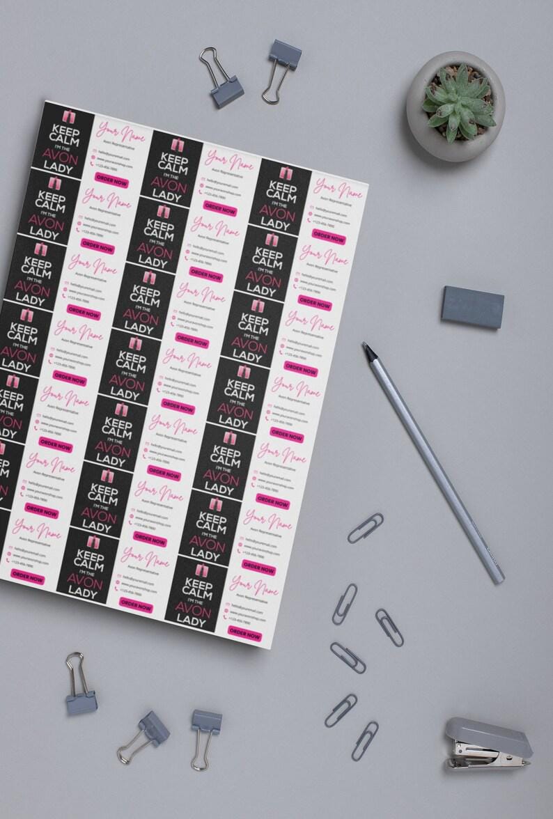 Personalized AVON Brochure Sticker, Printable Catalog & Brochure Labels ...