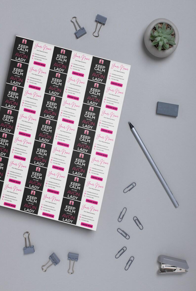 Personalized AVON Brochure Sticker, Printable Catalog & Brochure Labels ...