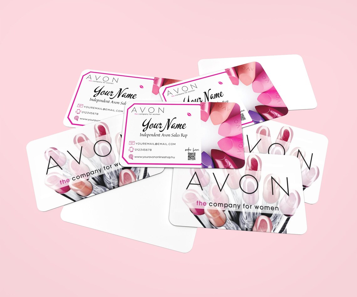 AVON Business Cards, Personalized Avon Business Card, Printable Avon ...