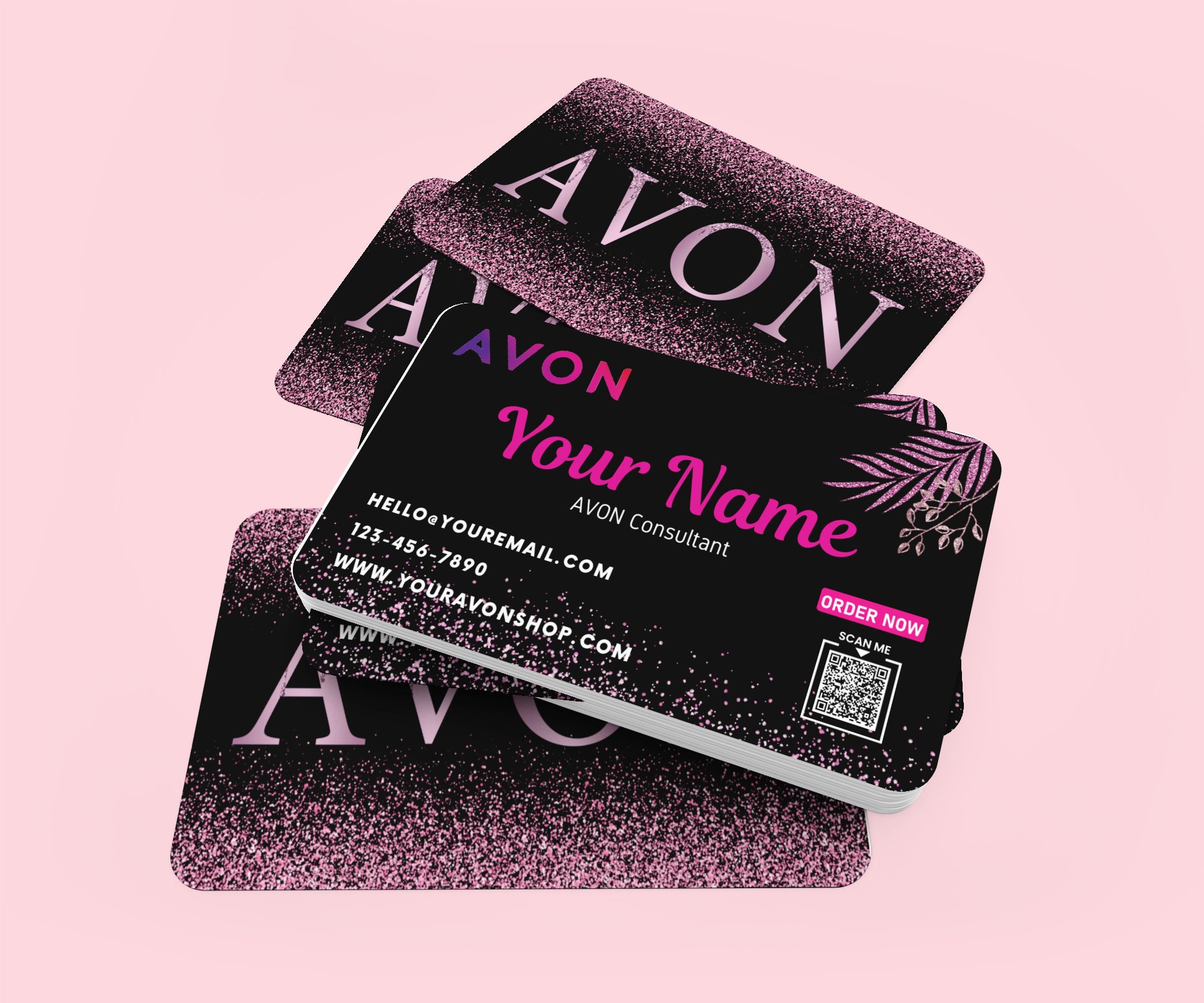 AVON Business Cards, Personalized Avon Business Card, Printable Avon ...