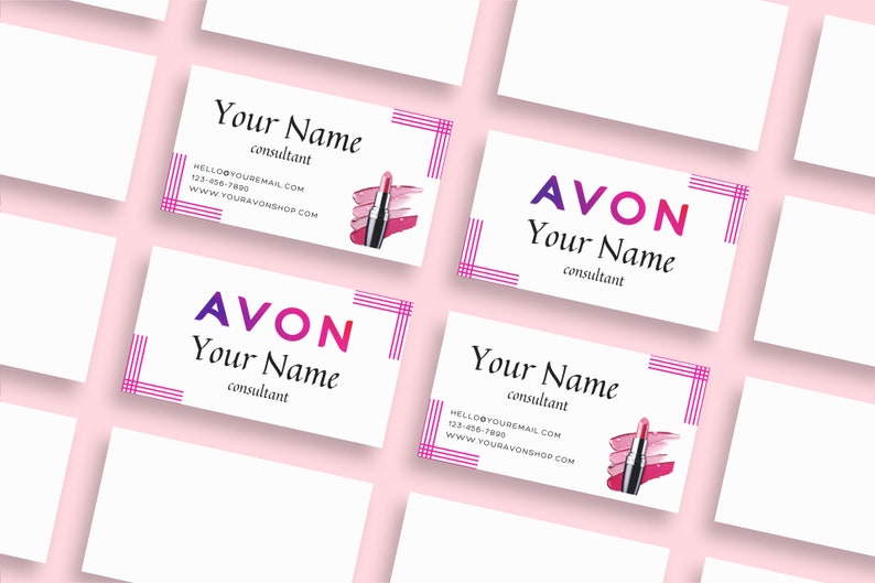 AVON Business Cards, Personalized Avon Business Card, Printable Avon ...