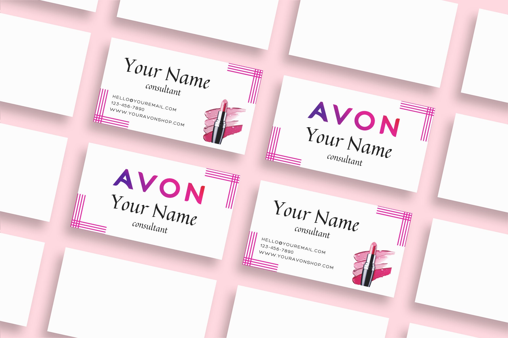 AVON Business Cards, Personalized Avon Business Card, Printable Avon ...