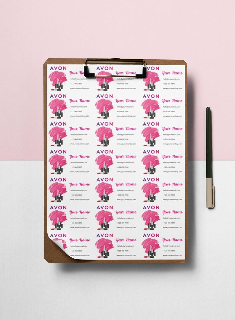 Personalized AVON Brochure Sticker, Printable Catalog & Brochure Labels ...