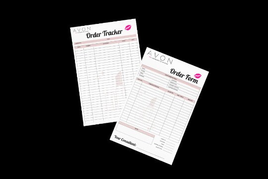AVON Pink Order Form + Order Tracker Template , AVON Printable Order ...