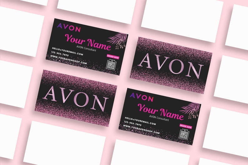 AVON Business Cards, Personalized Avon Business Card, Printable Avon ...